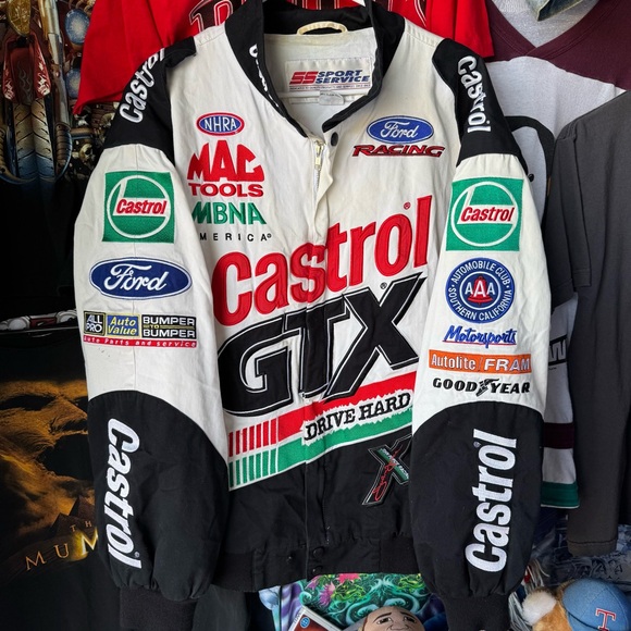 Nascar | Jackets & Coats | 9s Castrol Racing Bomber Nascar Vintage ...